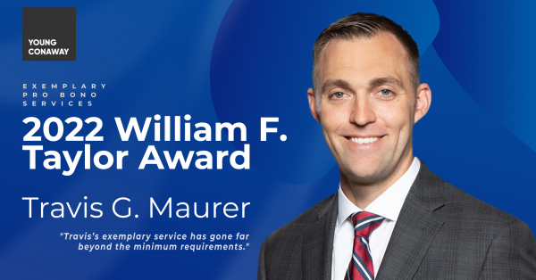 Travis G. Maurer Receives 2022 William F. Taylor Award for Exemplary ...